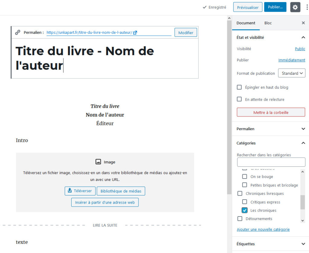 L’art de la chronique – Un K à part